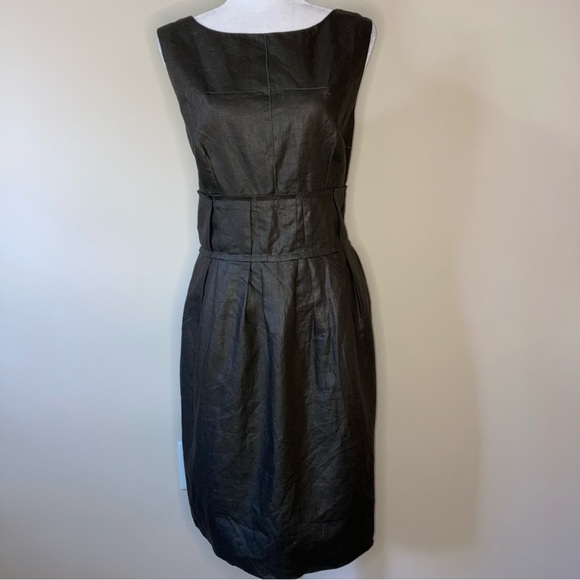 Magaschoni | Dresses | Nwt Magaschoni Collection Linen Mini Dress Brown ...